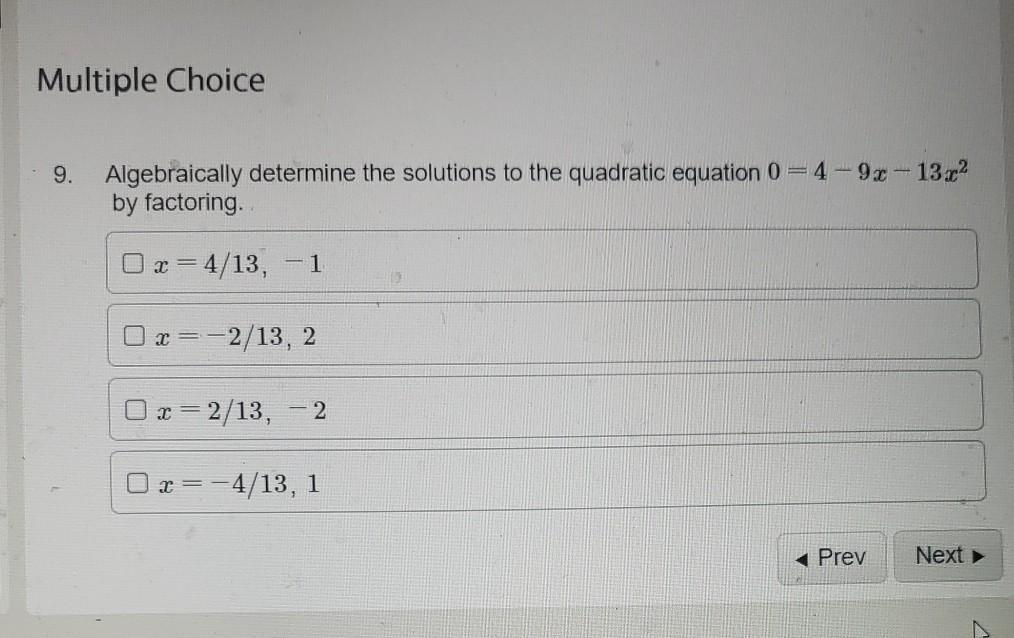 Solved Multiple Choice 3. The graph of a parabola with a | Chegg.com