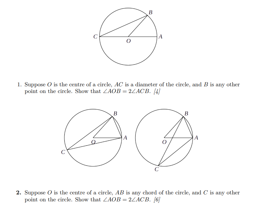 Solved Suppose O ﻿is the centre of a circle, AC ﻿is a | Chegg.com