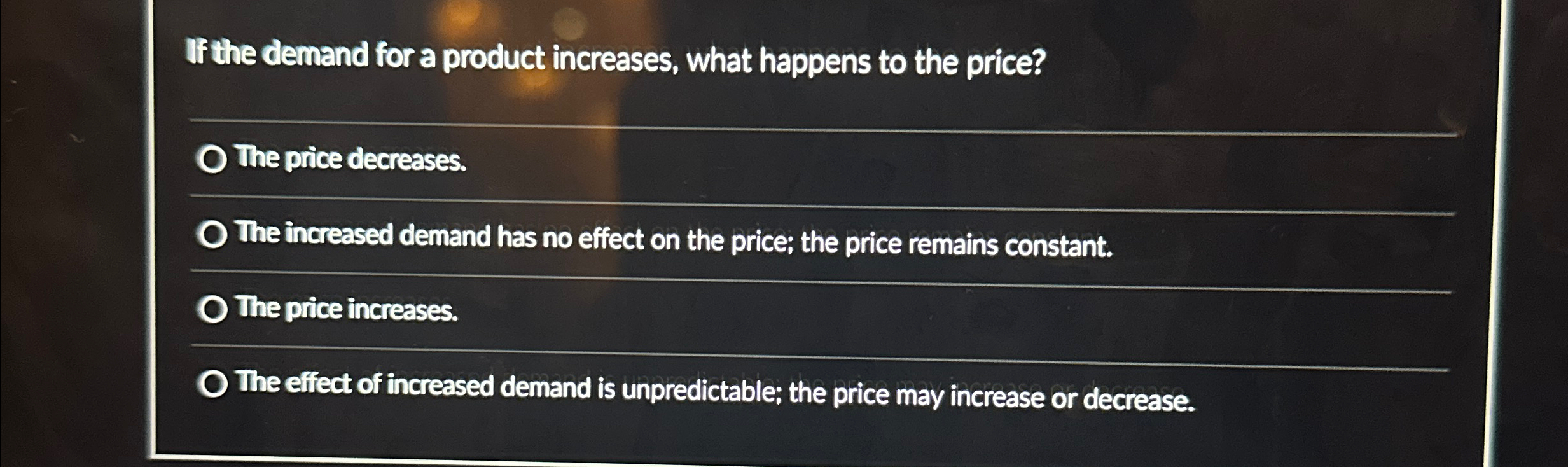 Solved If the demand for a product increases, what happens | Chegg.com