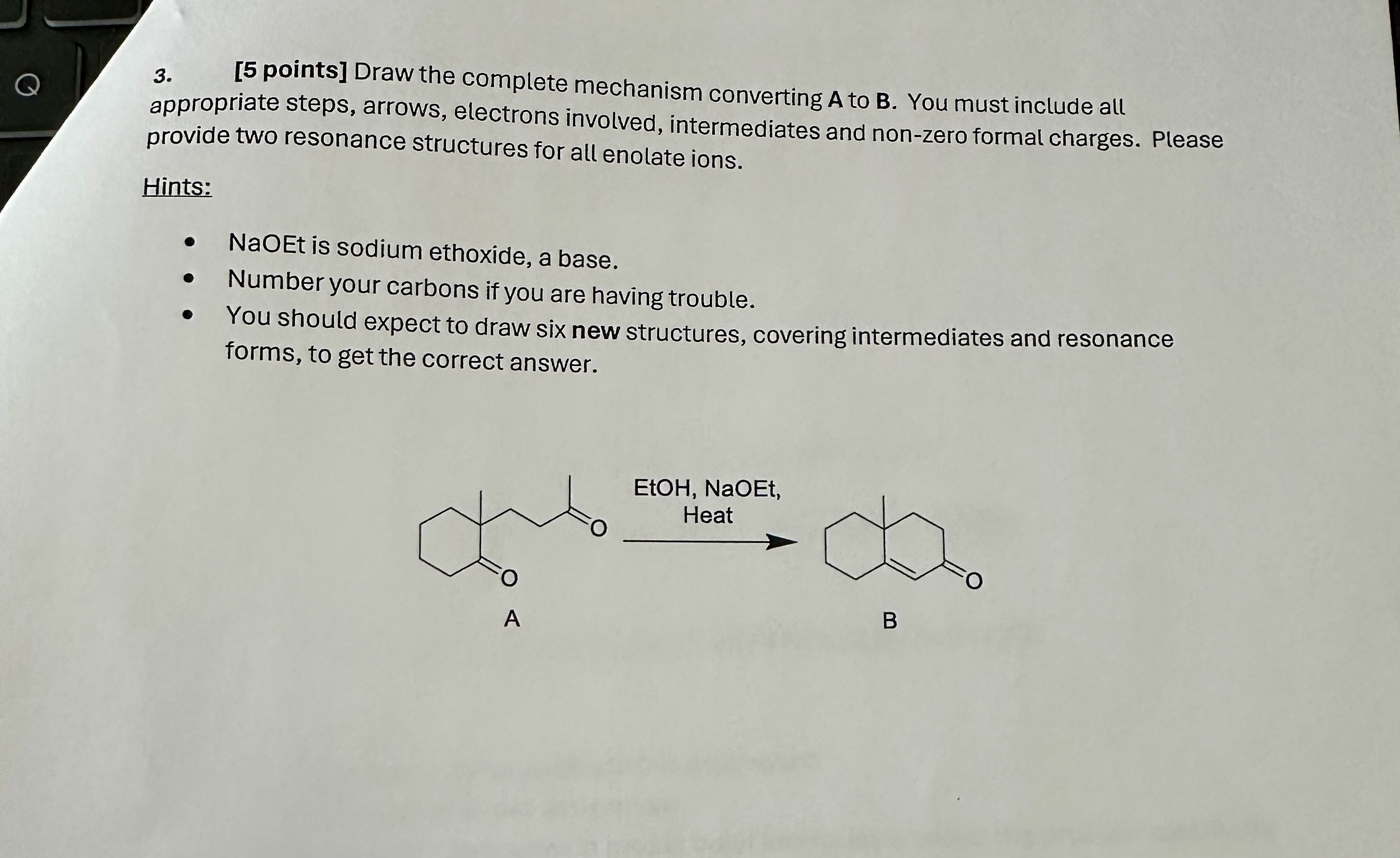Solved Draw the complete mechanism converting A to B. ﻿You | Chegg.com