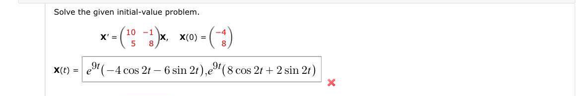 Solve the given initial-value problem. | Chegg.com