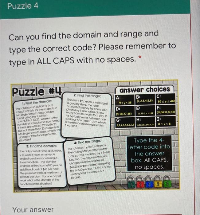 Solved Puzzle 4 Can you find the domain and range and type | Chegg.com