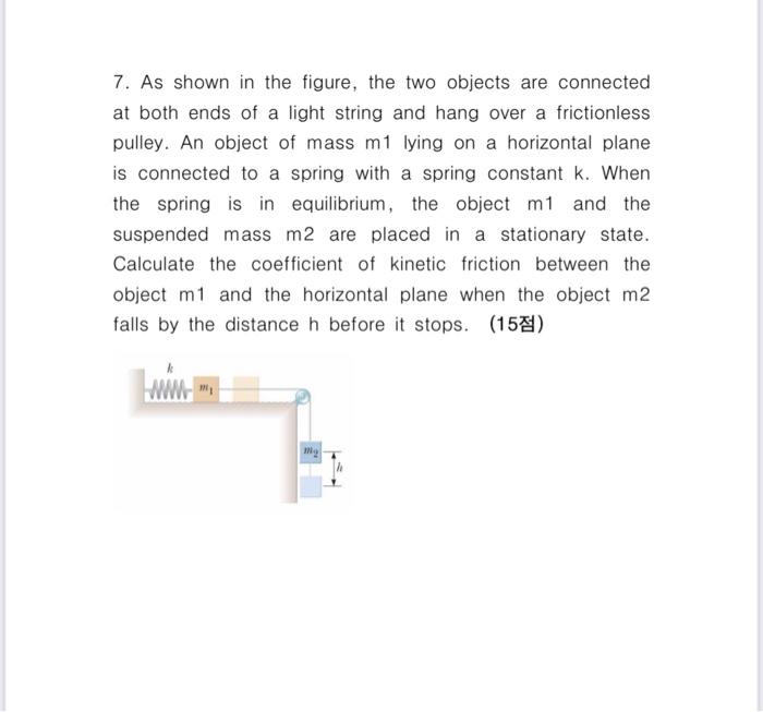Solved 7. As shown in the figure, the two objects are | Chegg.com