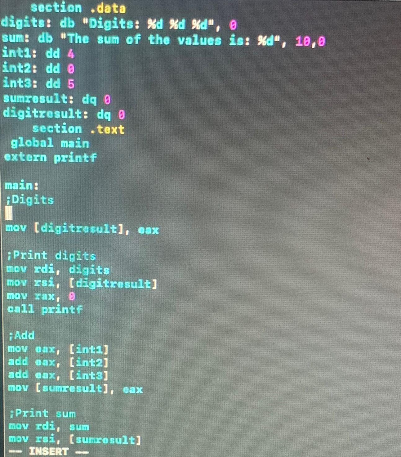 Solved section . ﻿datadigits: ab "Digits: x4 ﻿xd x4, 0sum: | Chegg.com