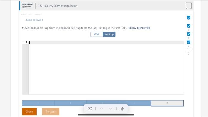 Solved Move the last eli> tag from the second eol> tag to be | Chegg.com