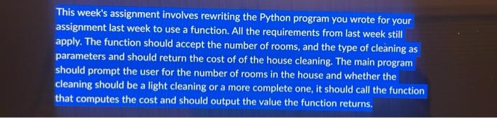 Solved This Weeks Assignment Involves Rewriting The Python 