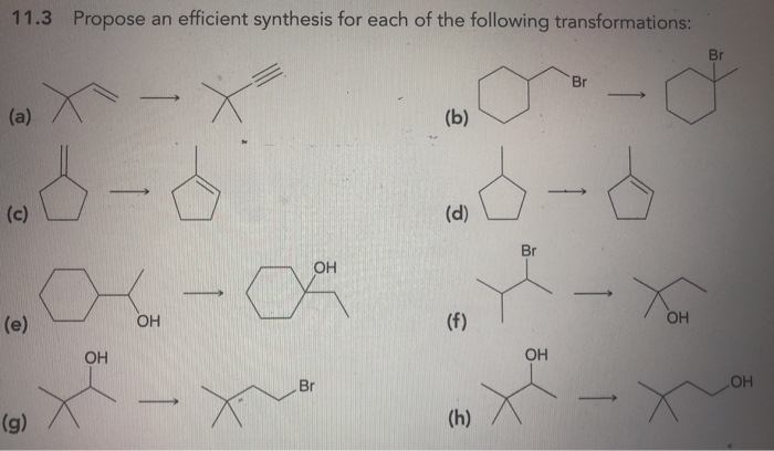 Solved 11.3 Propose an efficient synthesis for each of the | Chegg.com