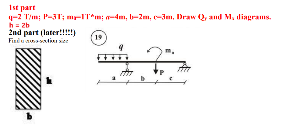 Solved 1st ﻿partq=2Tm; P=3T; m0=1T*m; a=4m,b=2m, c=3m. ﻿Draw | Chegg.com