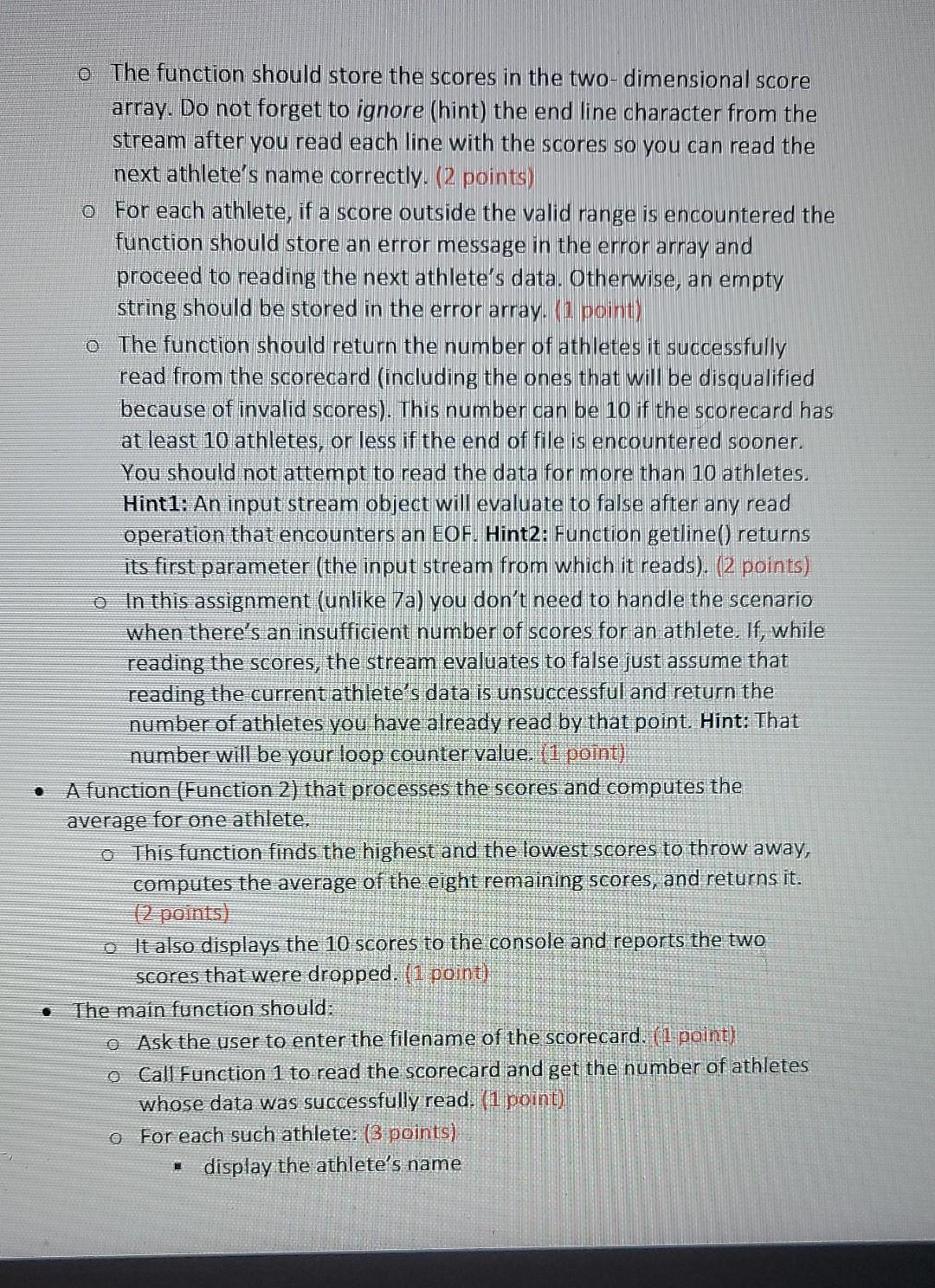 Solved Assignment 7b: 19 points Write a Program: Competition | Chegg.com
