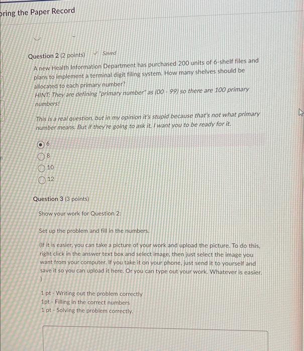 Solved HIT 101 Introduction to Health Information Systems!I | Chegg.com