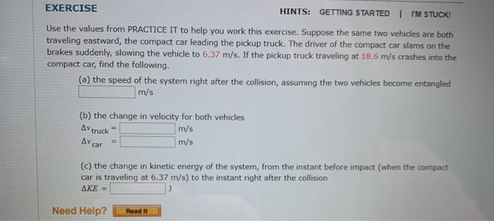 Solved EXERCISE HINTS: GETTING STARTED I'M STUCK! Use the | Chegg.com