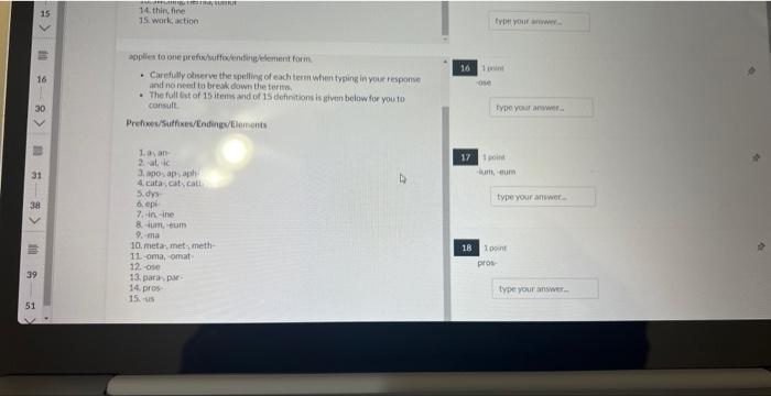 - Carefilly chserve the spelling of eachi teren when | Chegg.com