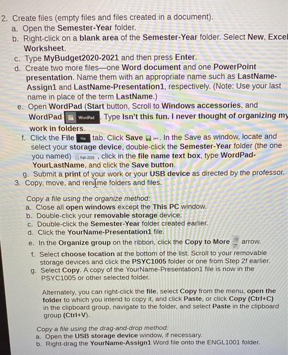 Solved just do activity 3 *rename a file using the menu, | Chegg.com