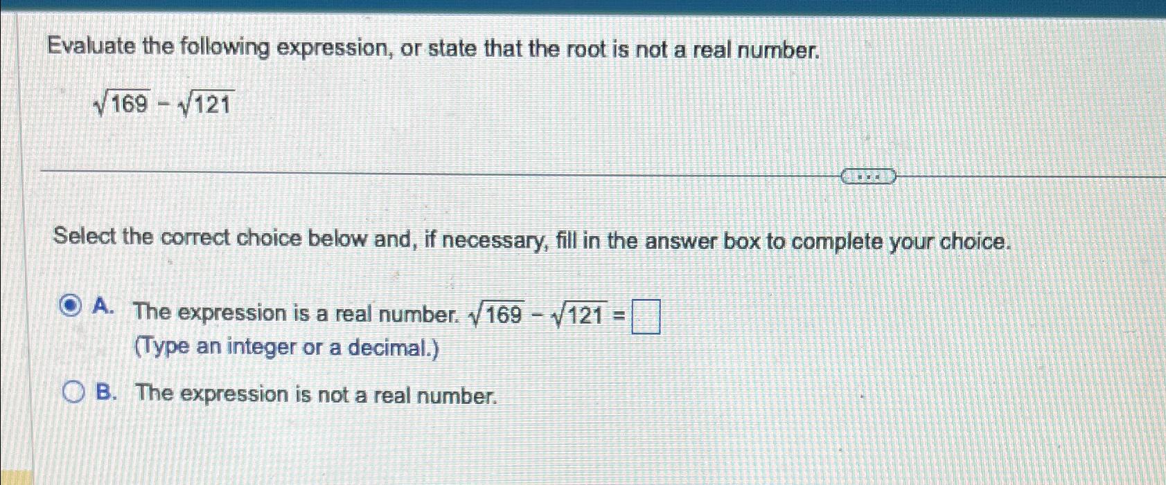 Solved Evaluate the following expression, or state that the | Chegg.com