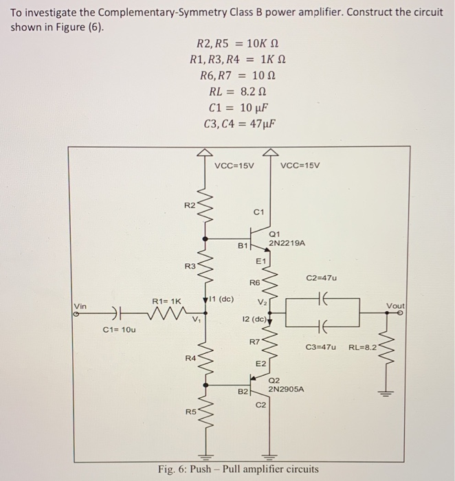 b) With Vs=3V (p-p) at 1 kHz, sketch the output | Chegg.com