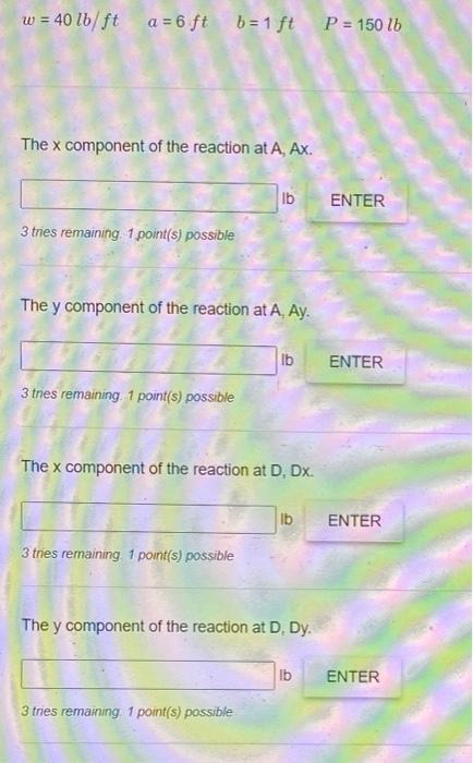 Solved An L shaped structure is supported at A and D, and is | Chegg.com