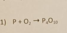 Solved P+O2→P4O10 | Chegg.com