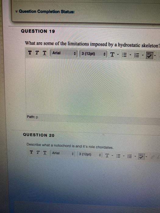 Solved Question Completion Status: QUESTION 19 What are some | Chegg.com