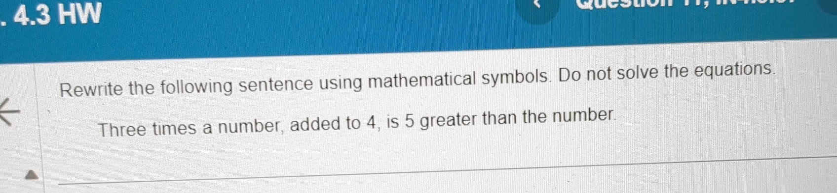 Solved 4.3 ﻿HWRewrite the following sentence using | Chegg.com