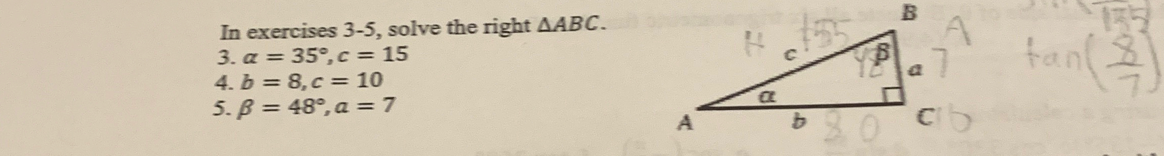Solved In exercises 3-5, ﻿solve the right | Chegg.com