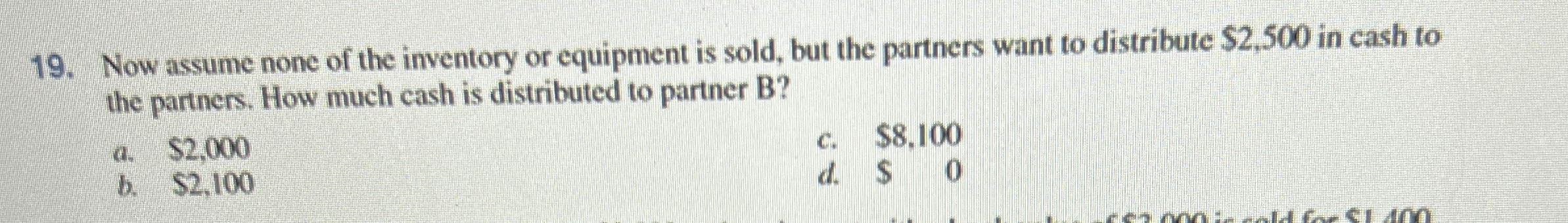 Solved Now assume none of the inventory or equipment is | Chegg.com