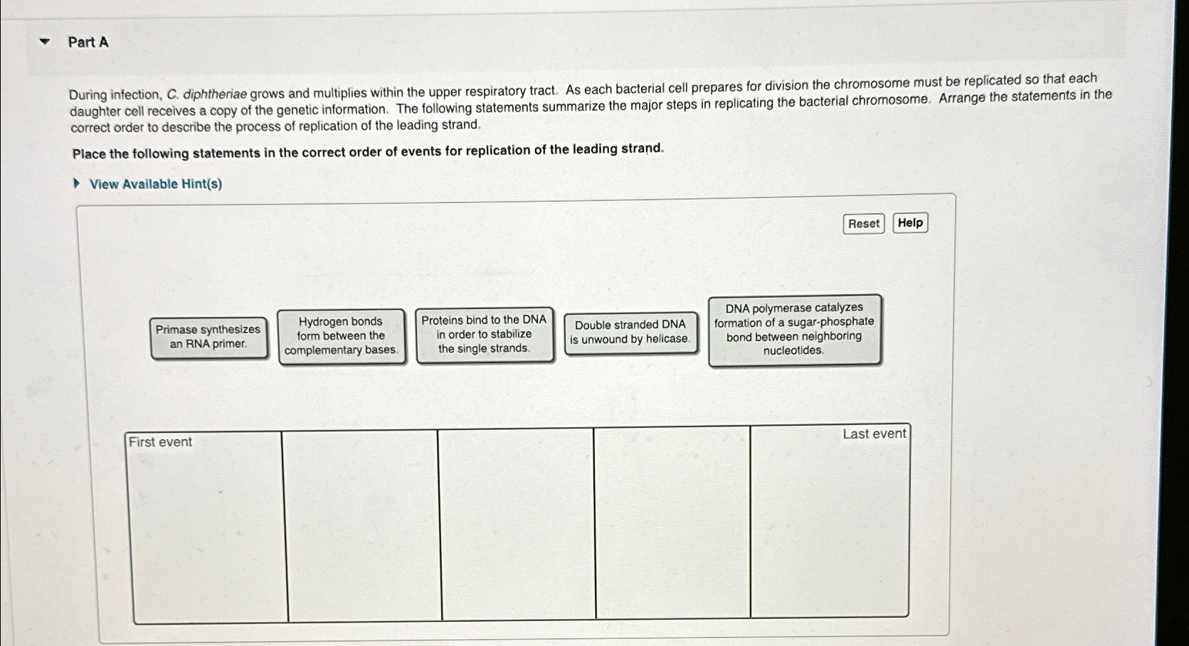 Solved Part ADuring infection, C. ﻿diphtheriae grows and | Chegg.com