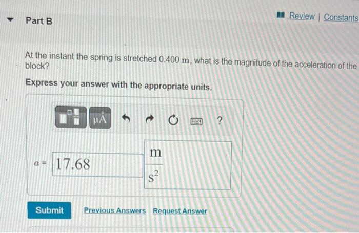 Solved One end of a horizontal spring with force constant | Chegg.com
