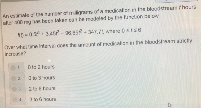 Solved An estimate of the number of milligrams of a | Chegg.com