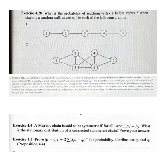 Solved Exercise 4.28 What is the probability of reaching | Chegg.com