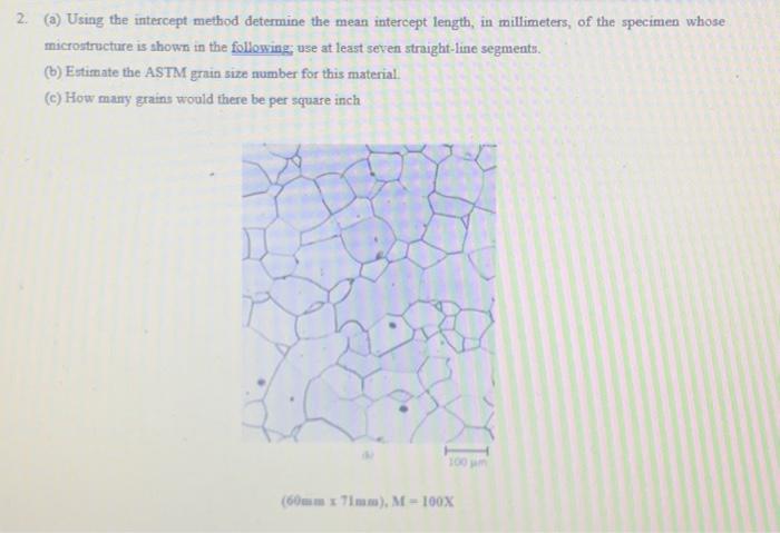 Solved 2. (a) Using the intercept method determine the mean | Chegg.com
