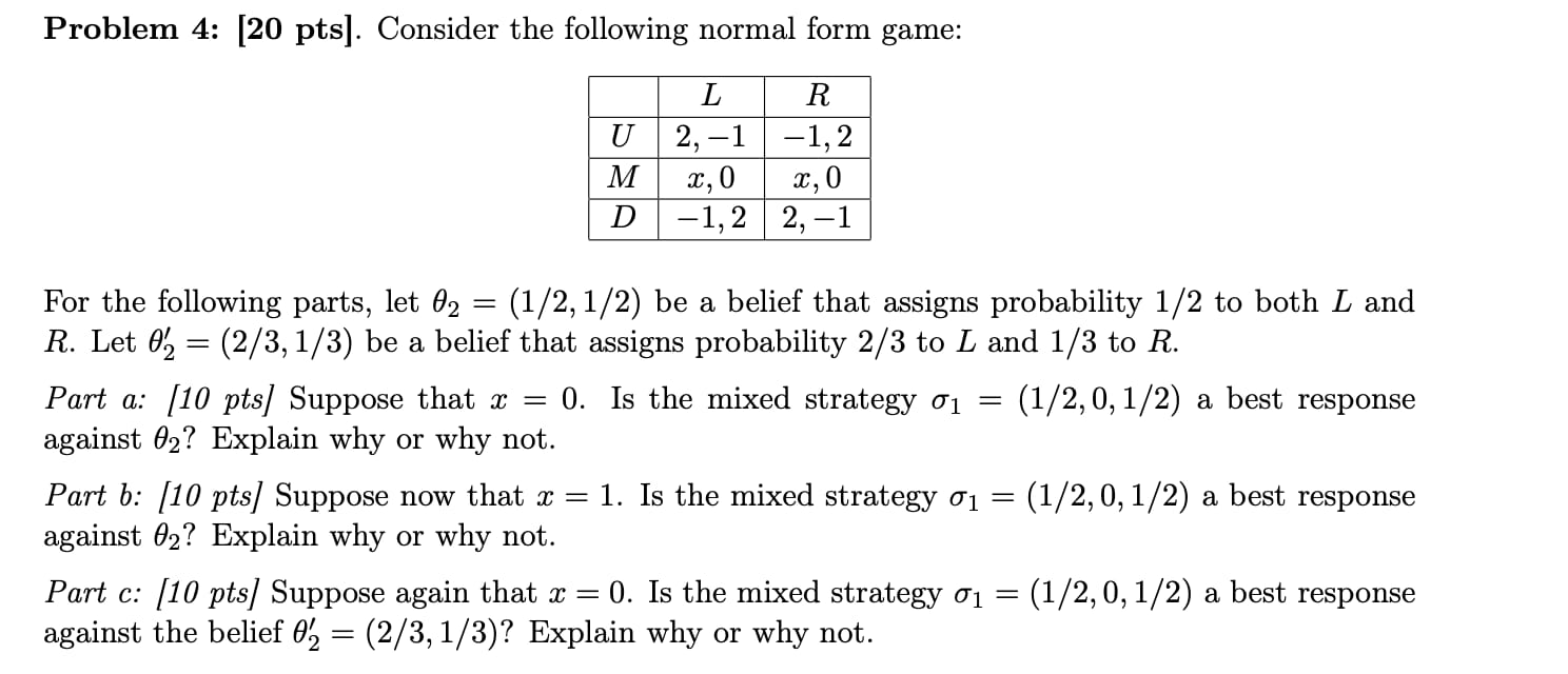 Solved Problem 4: [20 ﻿pts]. ﻿Consider the following normal | Chegg.com