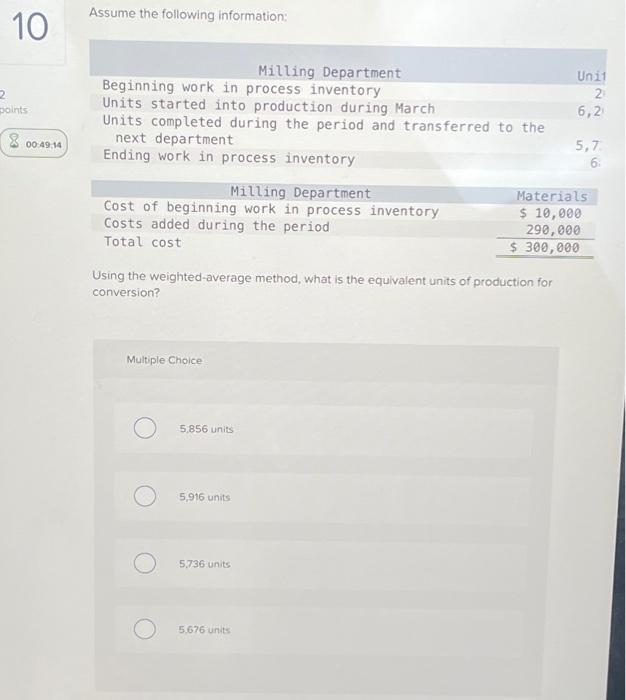 Solved Assume the following information: Using the | Chegg.com