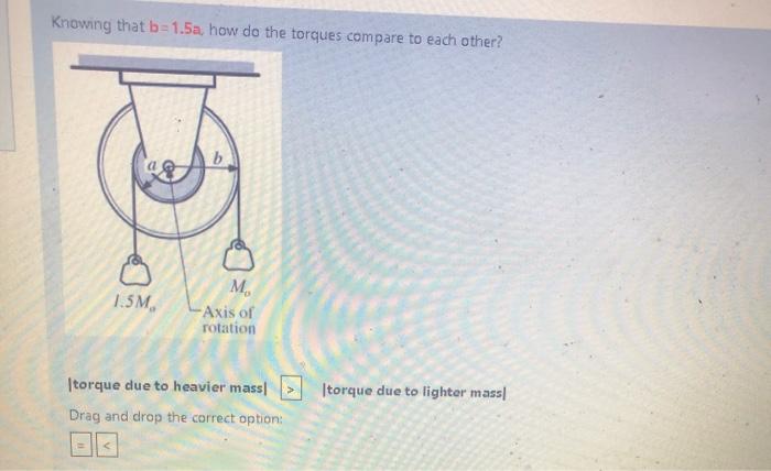 Solved Knowing that b=1.5a, how do the torques compare to | Chegg.com