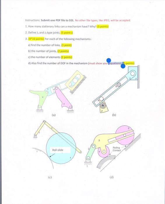 Solved Instructions: Submit one PDF file to D2L. No other | Chegg.com