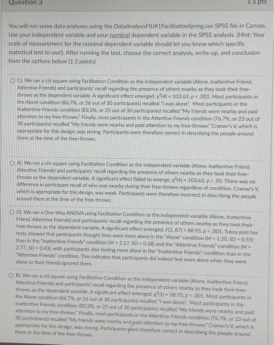 Solved You will run some data analyses using the | Chegg.com