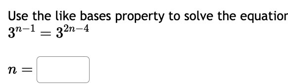 Solved Use the like bases property to solve the | Chegg.com