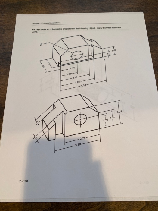 Solved Chapter 2 - Orthographe projections Name: Date: | Chegg.com