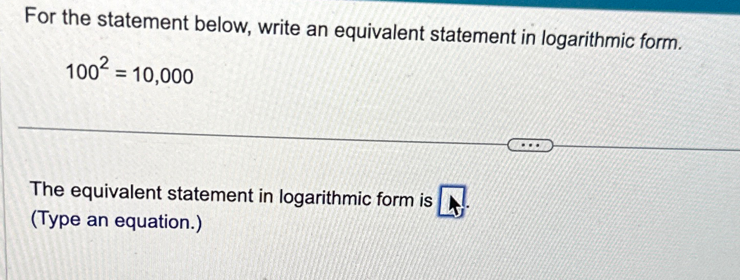 Solved For the statement below, write an equivalent | Chegg.com