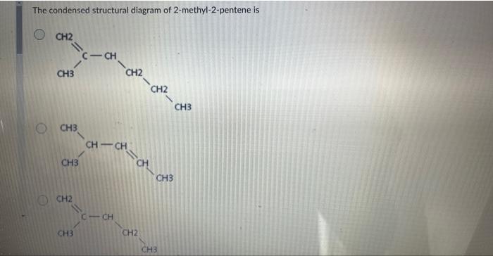 Solved The condensed structural diagram of 2 | Chegg.com