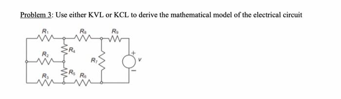 Solved Problem 3: Use either KVL or KCL to derive the | Chegg.com