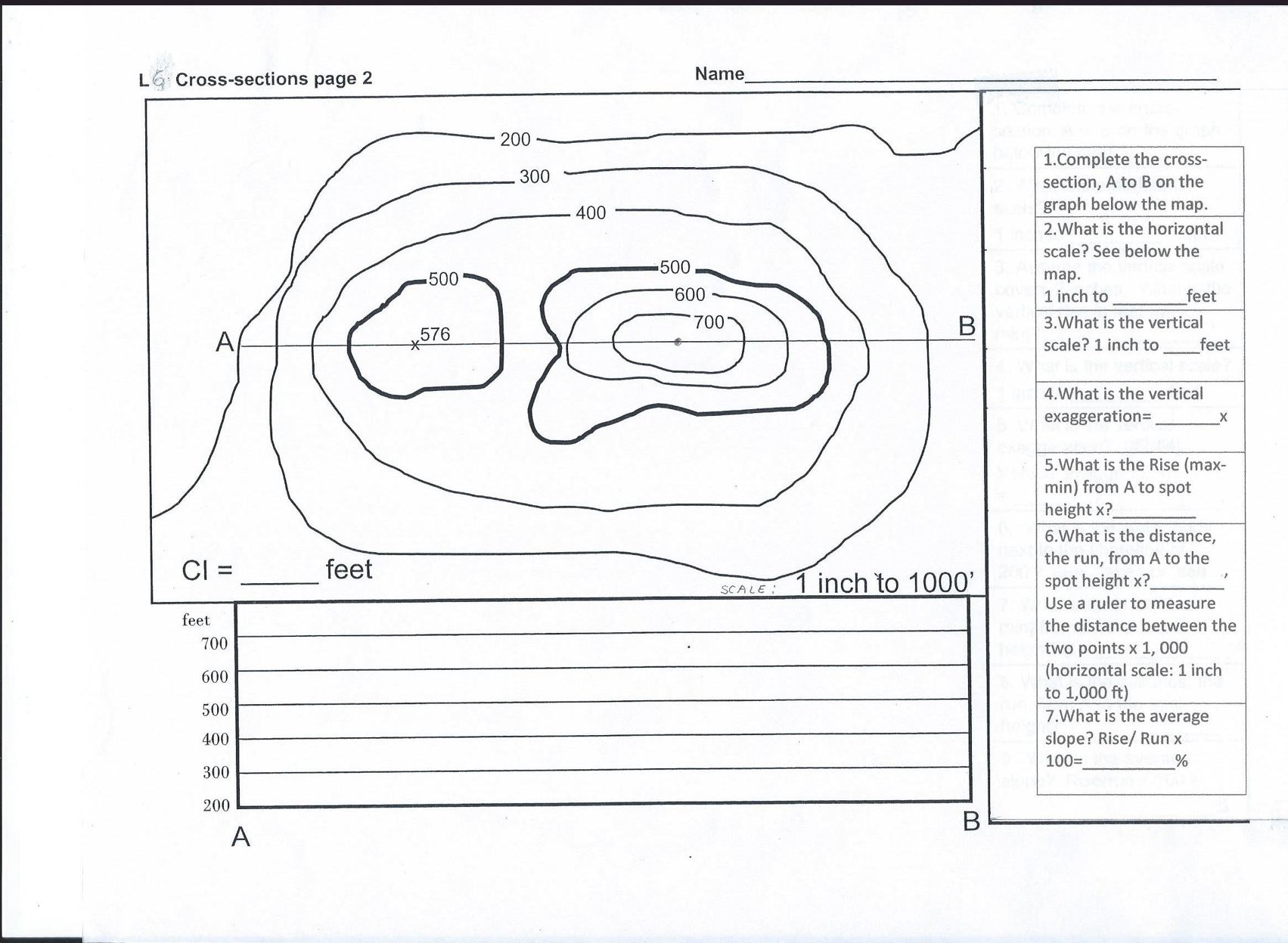 Solved L 6 ﻿Cross-sections page 2 1.complete the cross | Chegg.com