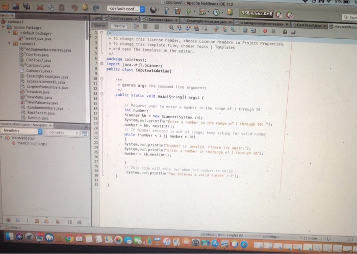 Solved X contos. Apache NetBeans IDE 11.2 | Chegg.com