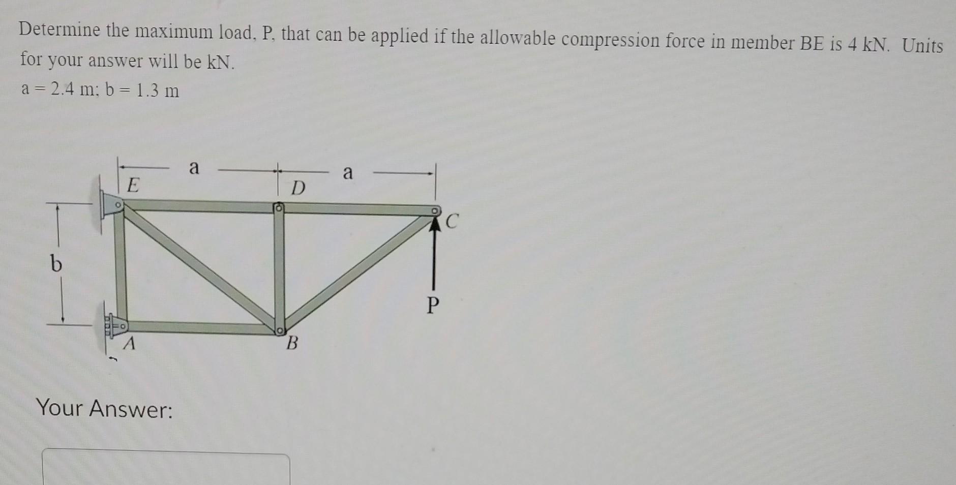 Solved Determine the maximum load, P, that can be applied if | Chegg.com