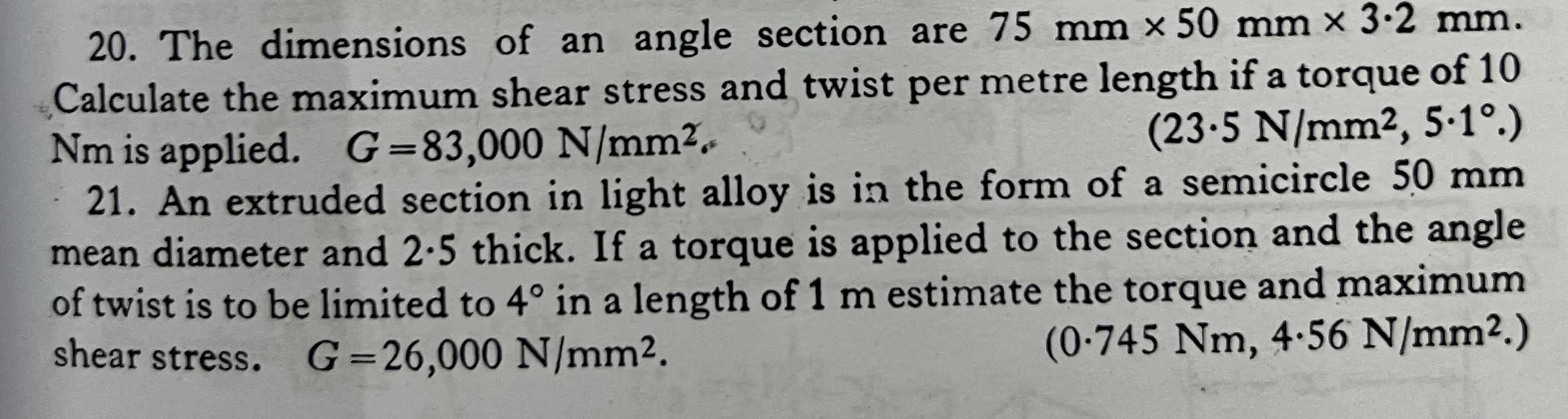 Solved The dimensions of an angle section are | Chegg.com