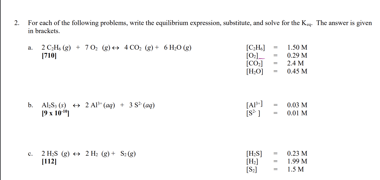 Solved For each of the following problems, write the | Chegg.com