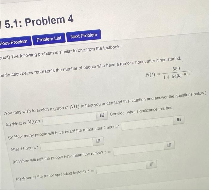 Solved 5.1: Problem 4 Next Problem Problem List vious | Chegg.com