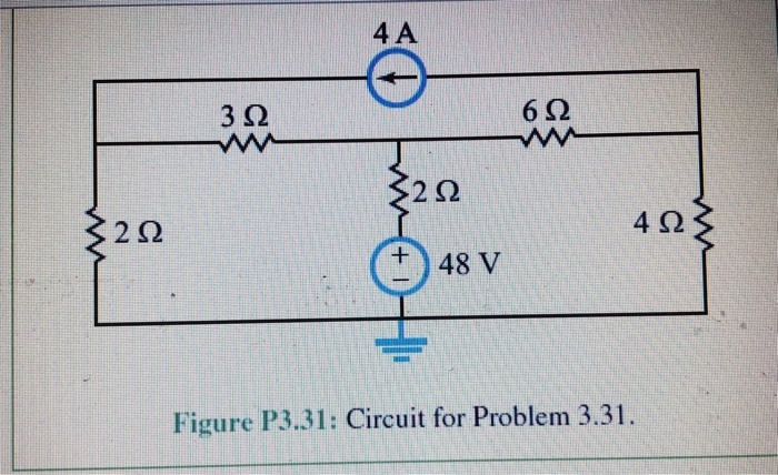 Solved 3.31 Apply mesh analysis to determine the amount of | Chegg.com