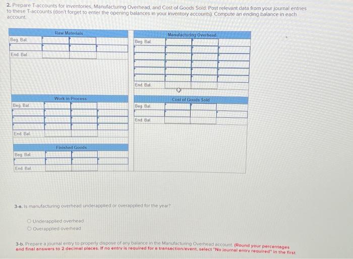 Solved ces Problem 5-19 Journal Entries; T-Accounts; Cost | Chegg.com