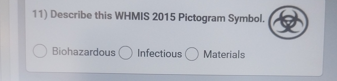 Solved Describe this WHMIS 2015 ﻿Pictogram | Chegg.com