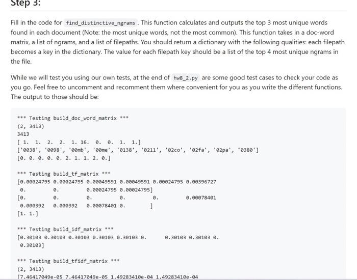 For this problem, we will compute the tf-idf scores | Chegg.com
